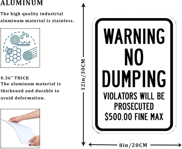 No Dumping Dog Sign