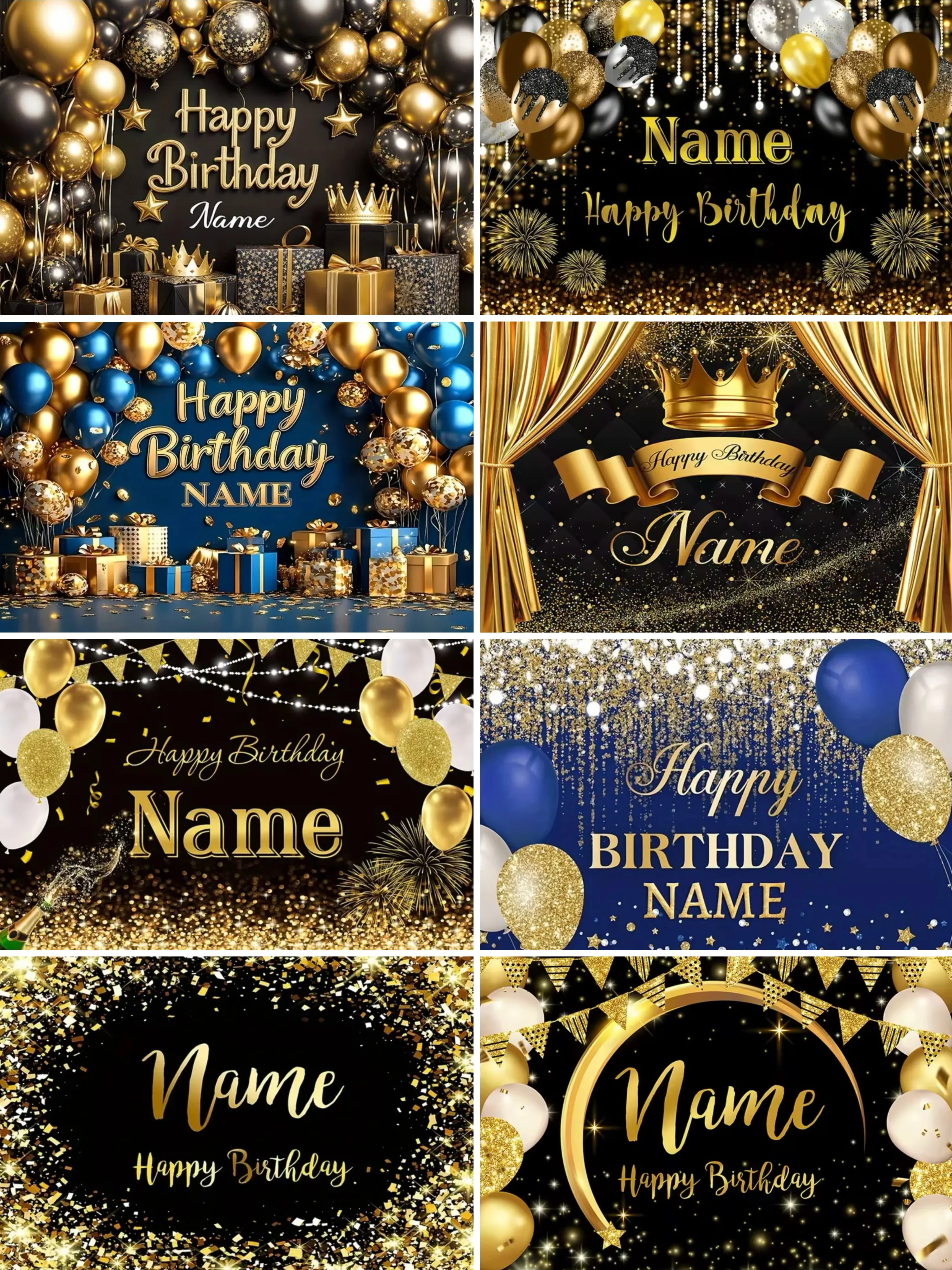 Personalized Birthday Party Customized Photo Background pPersonalized ...