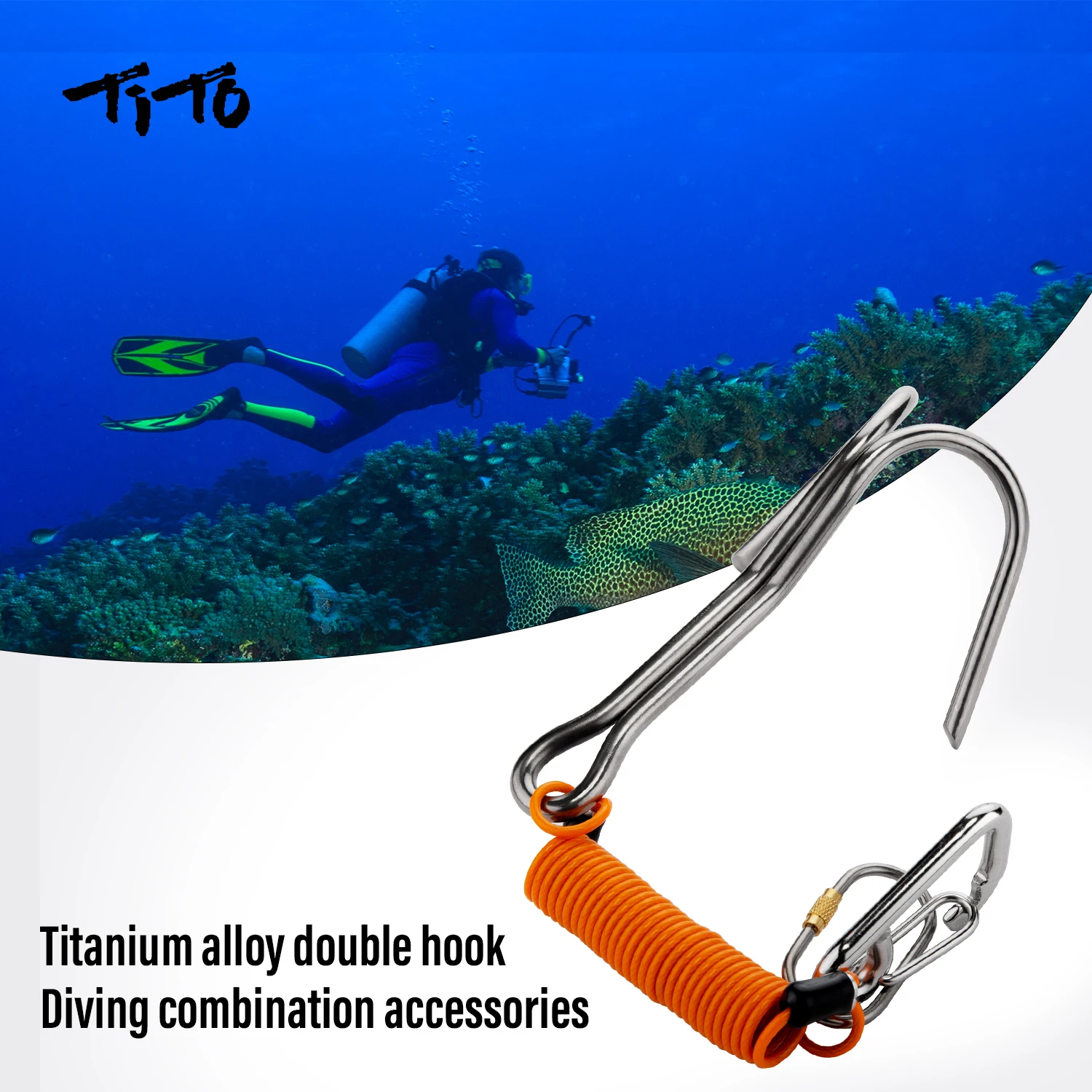 Titanium Diving Accessories | Titanium Drift Hook | Titanium Reef Hook ...