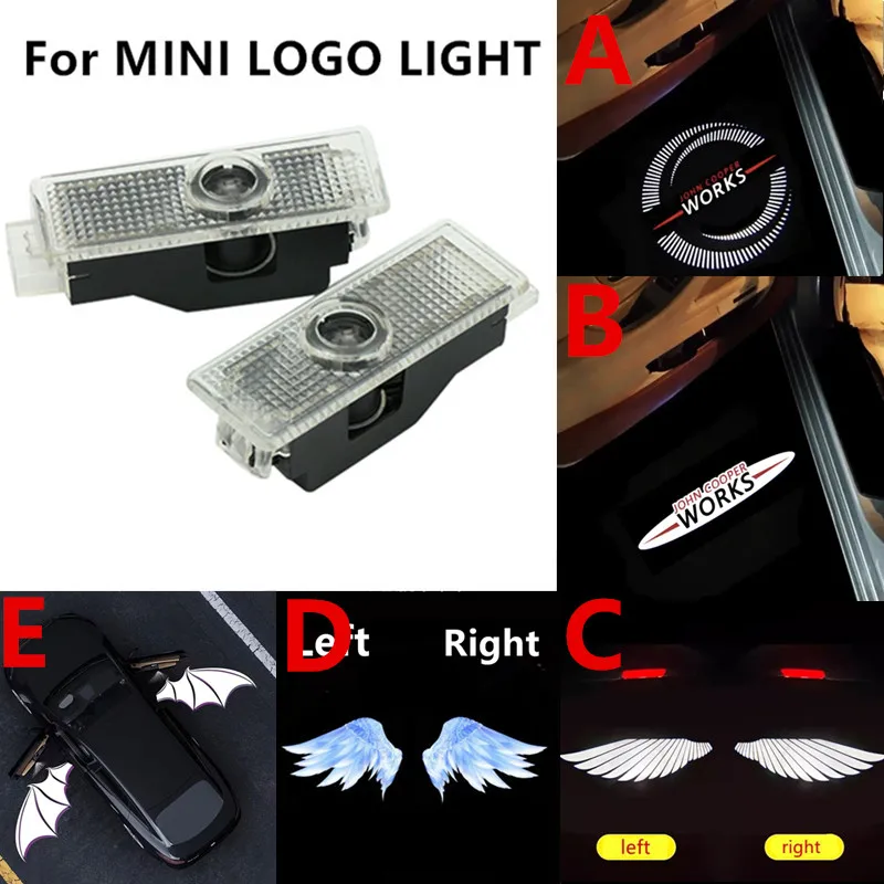 Car-Projector-Door-Emblem-LED-Lights-For-MINI-Works-R50-R52-R53-R56-R57 ...