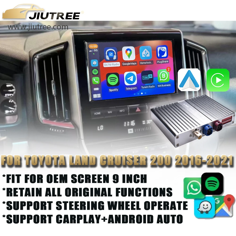 Linux-System-For-Toyota-Land-Cruiser-200-LC200-2016-2021-Wireless-Apple ...