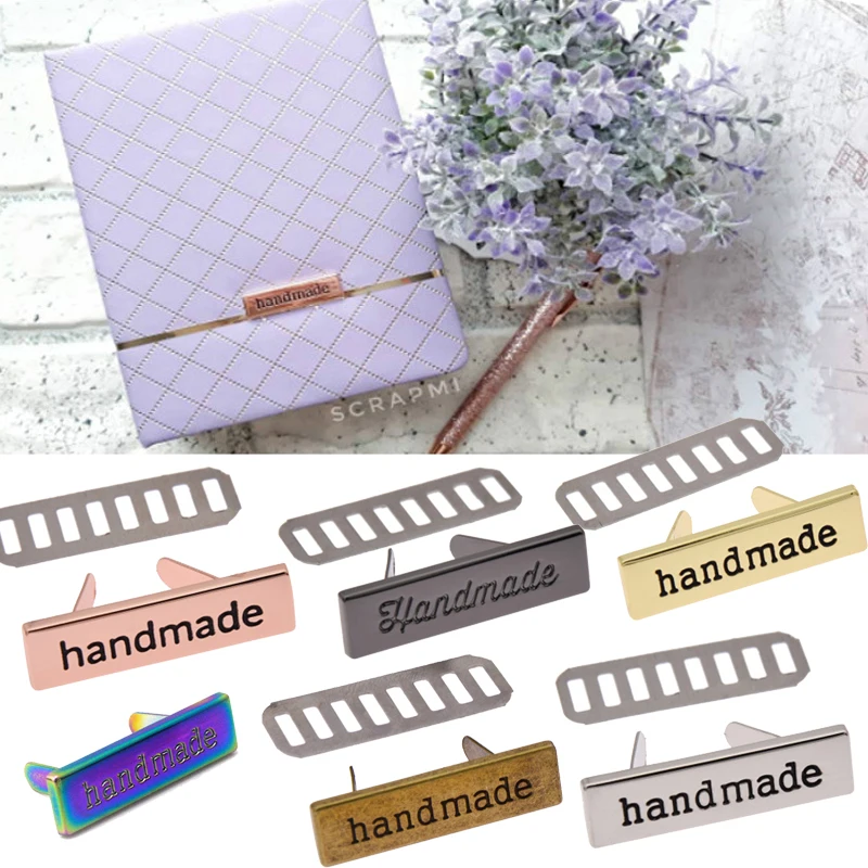 10Pcs-Alloy-Labels-Rectangle-Metal-Handmade-Garment-Labels-Tags-For ...