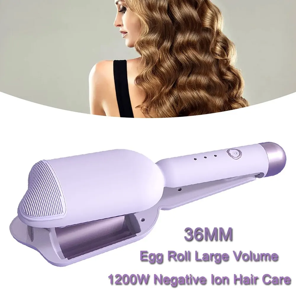 New-36mm-Wavy-Hair-Curlers-Curling-Iron-Wave-Volumizing-Hair-Lasting ...