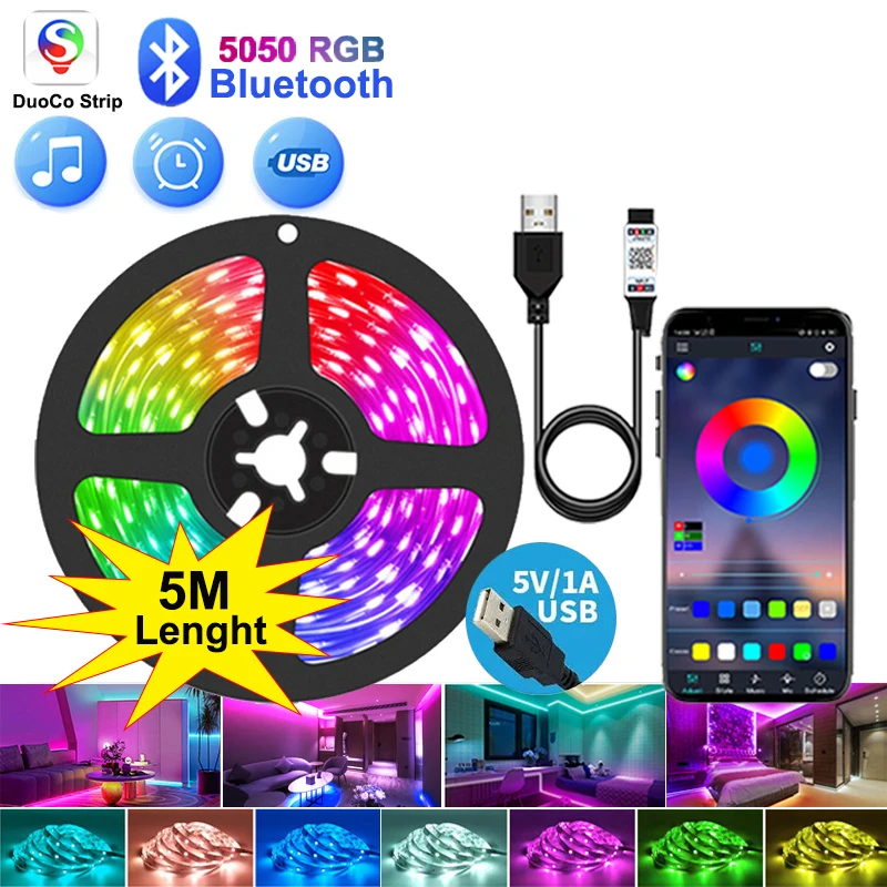 Led-Strips-For-Tv-Usb-Led-Light-Strip-Bluetooth-Led-Strip-Lights-Rgb-5M ...