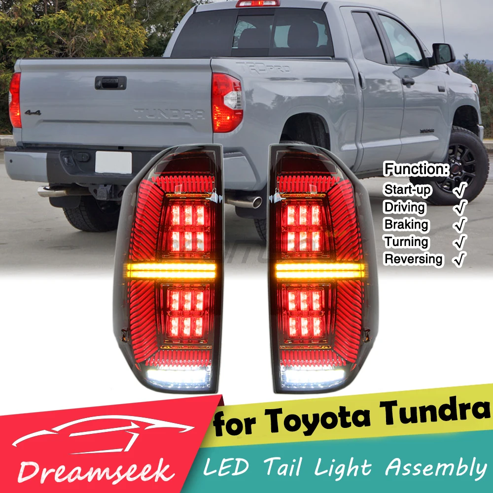 Smoke LED Tail Light Assembly For Toyota Tundra XK50 2014 2015 2016 ...