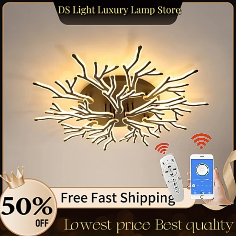 NEO-Gleam-Hot-APP-White-Black-Finish-Modern-Led-Ceiling-Lights-For ...