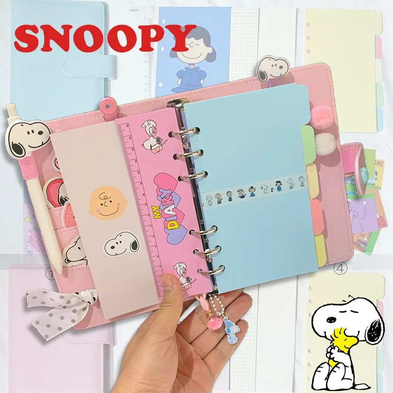 100pcs-Snoopy-Scrapbook-Journaling-Set-Loose-leaf-Cartoon-girls-women ...