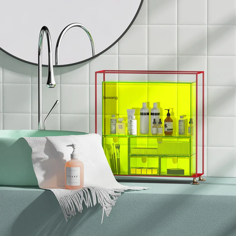 Nordic Makeup Organizers Empty Meow Cosmetics Storage Rack Desktop Dust ...