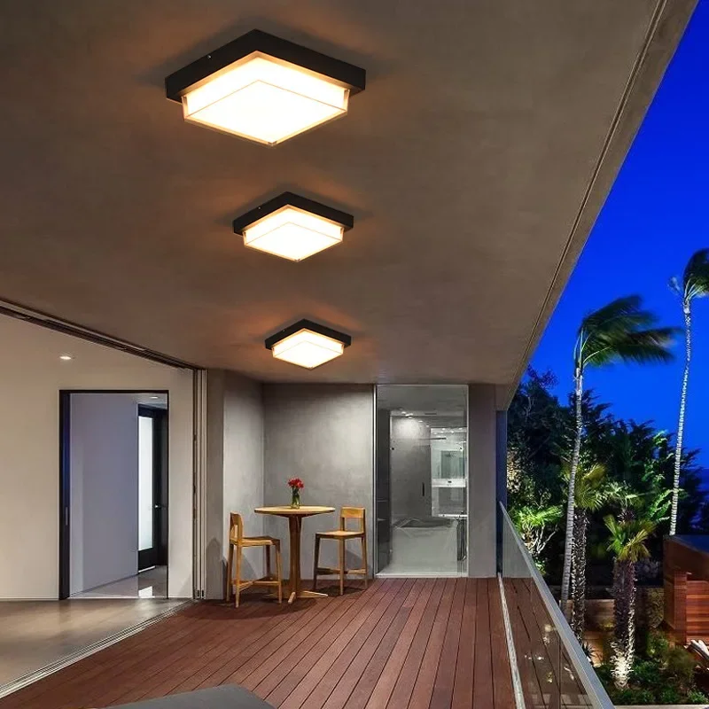 Outdoor-Waterproof-Ceiling-Lamp-12W-Garden-Courtyard-Aisle-Balcony ...