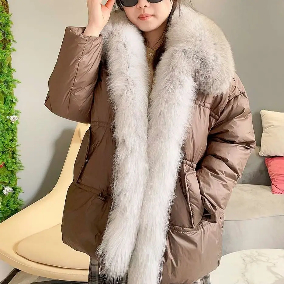 JANEFUR-Winter-Goose-Down-Coat-Women-2023-Luxury-Warm-Detachable-Real-Fox-Fur-Collar-Puffer ...