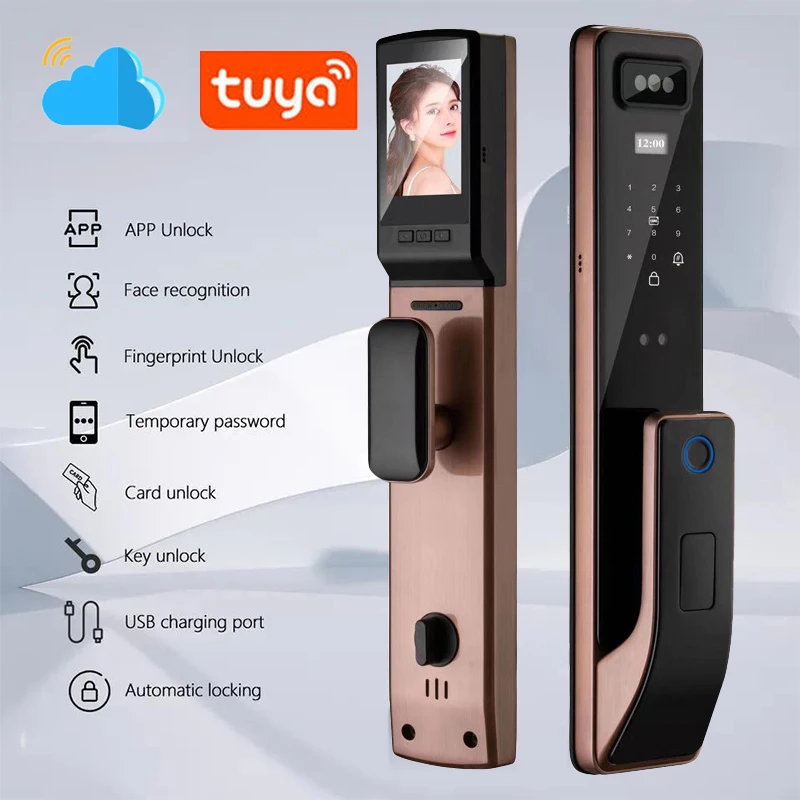 Tuya-Smart-Door-Lock-3D-Face-Fingerprint-Card-Swiping-Mechanical-Key ...
