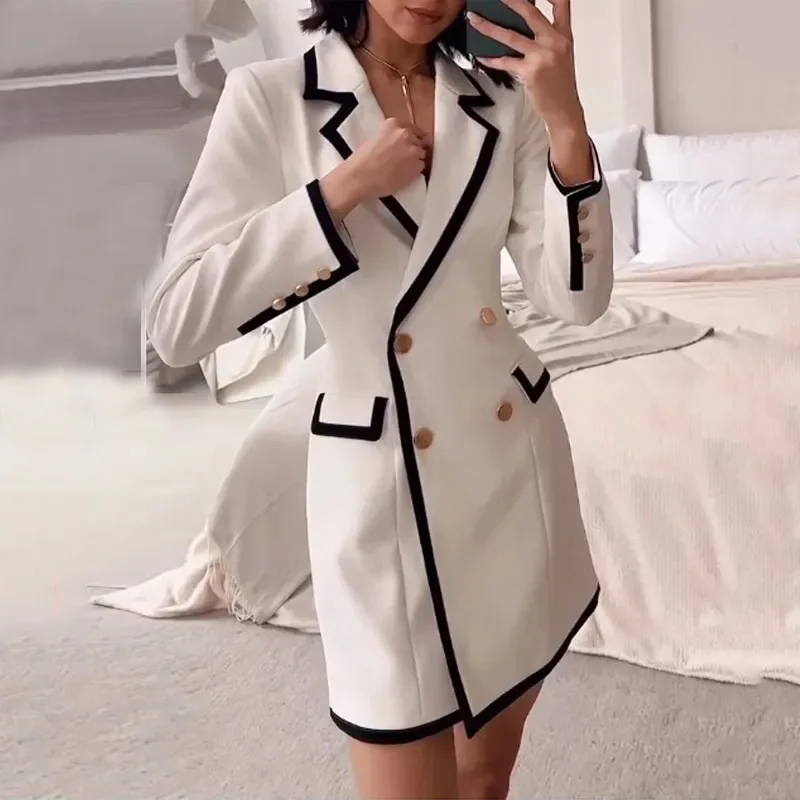 Women-Slim-High-Waist-Mini-Dress-Spring-Autumn-New-Suit-Dress-Women-s ...
