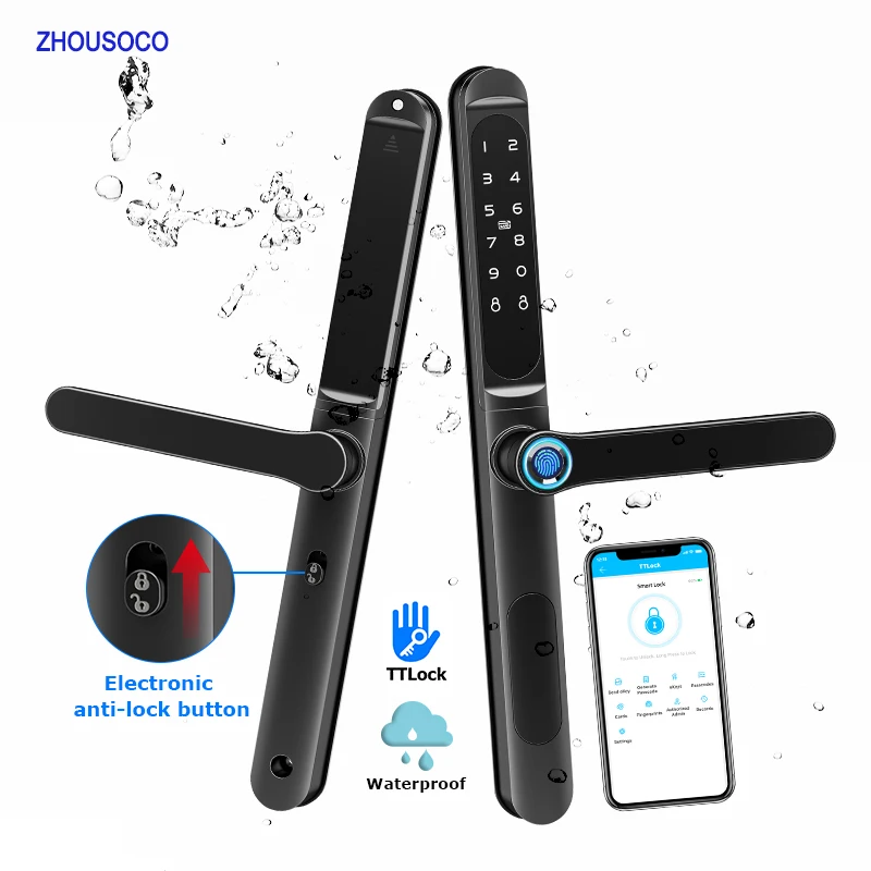 Waterproof-TTlock-Outdoor-Gate-Fingerprint-Lock-Bluetooth-APP-RFID-Card ...