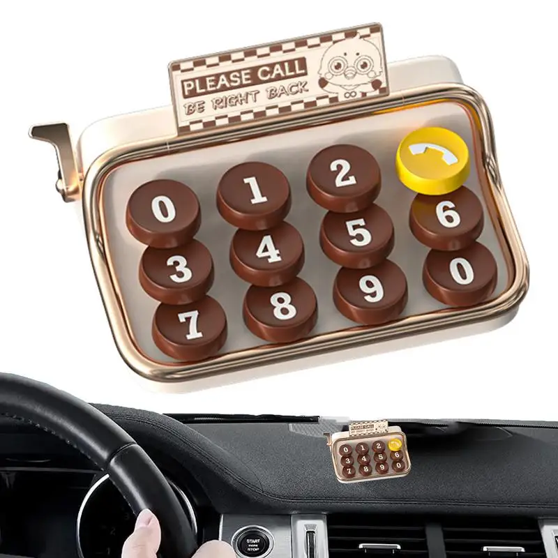 Car-Temporary-Parking-Card-Number-Plate-Retro-Keyboard-Design-Stop-Sign ...