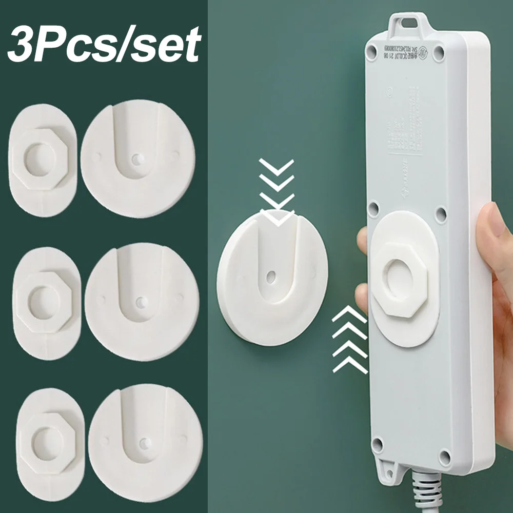 3Pcs-set-Self-Adhesive-Desktop-Socket-Fixer-Cable-Organizer-Wall ...