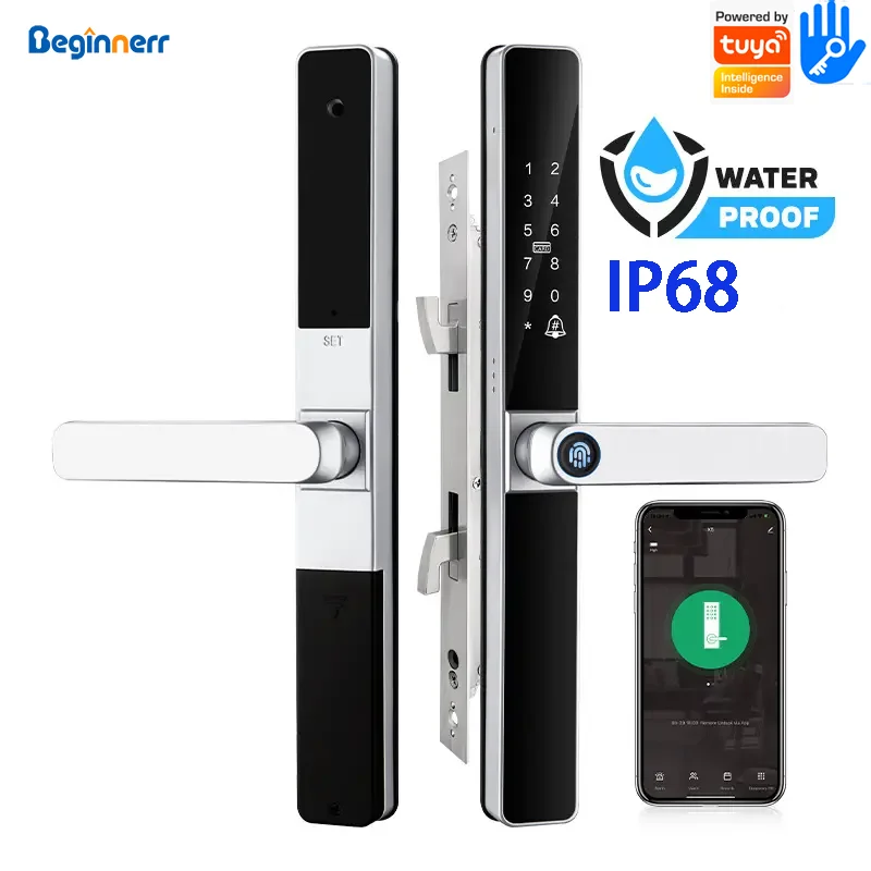 IP68-Waterproof-Smart-Aluminum-door-lock-Euro-5572-2885-double-hook ...