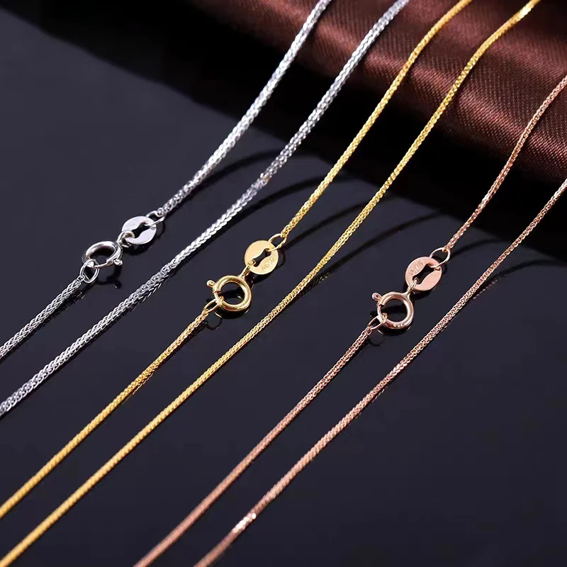 Real-18K-Gold-Chopin-Necklace-for-Women-Genuine-AU750-Versatile-Style ...