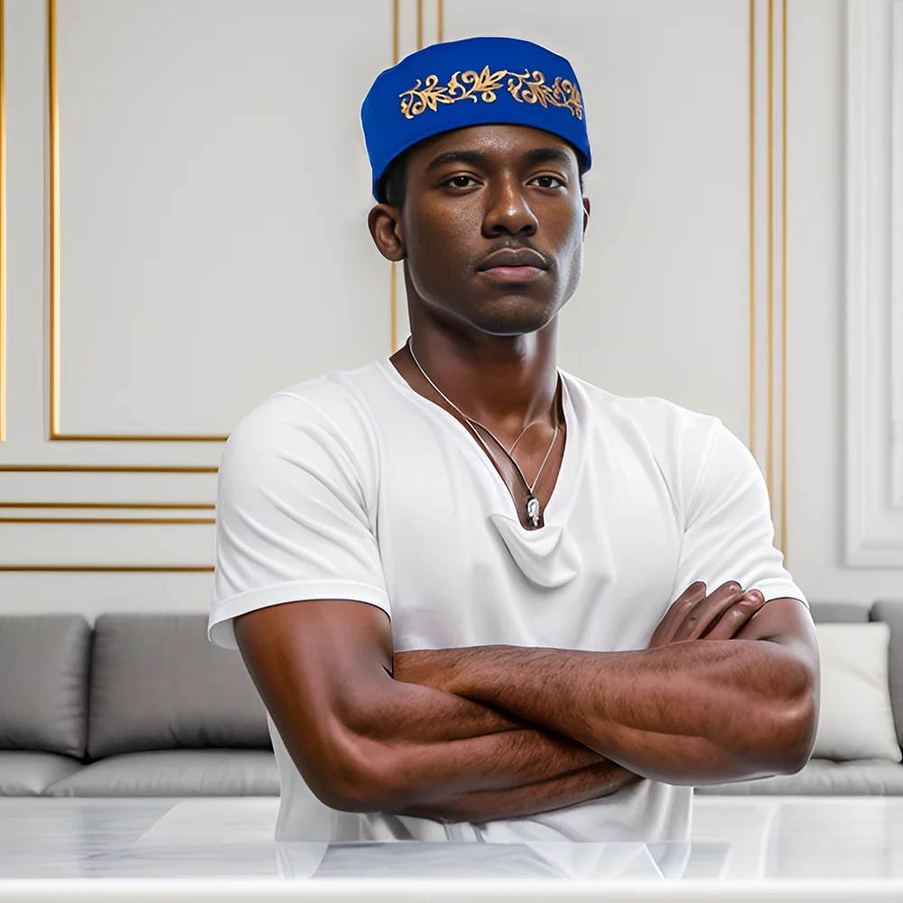 Men's African Inspired Fashions Ankara Cap 100% Cotton Solid Color ...