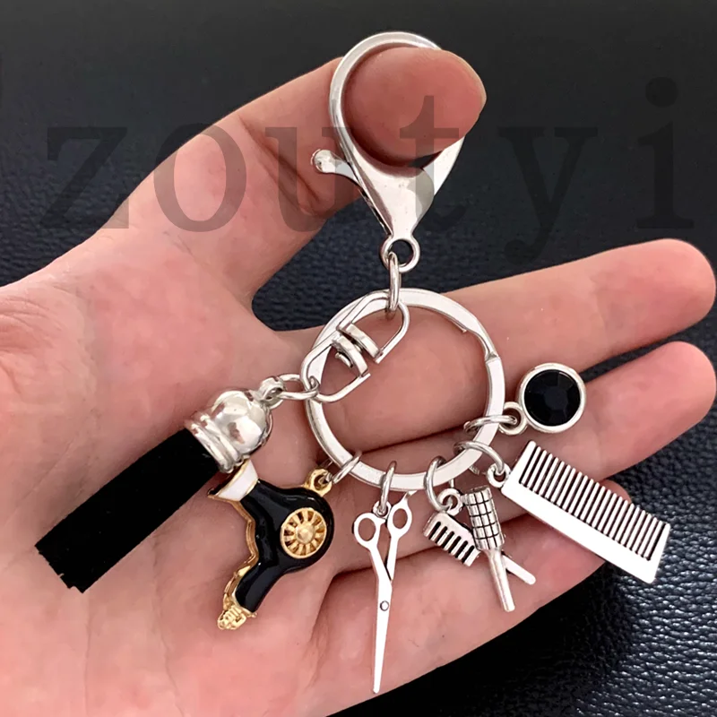 New fashion hairstyle gift charm tassel keychain retro jewelry mini ...