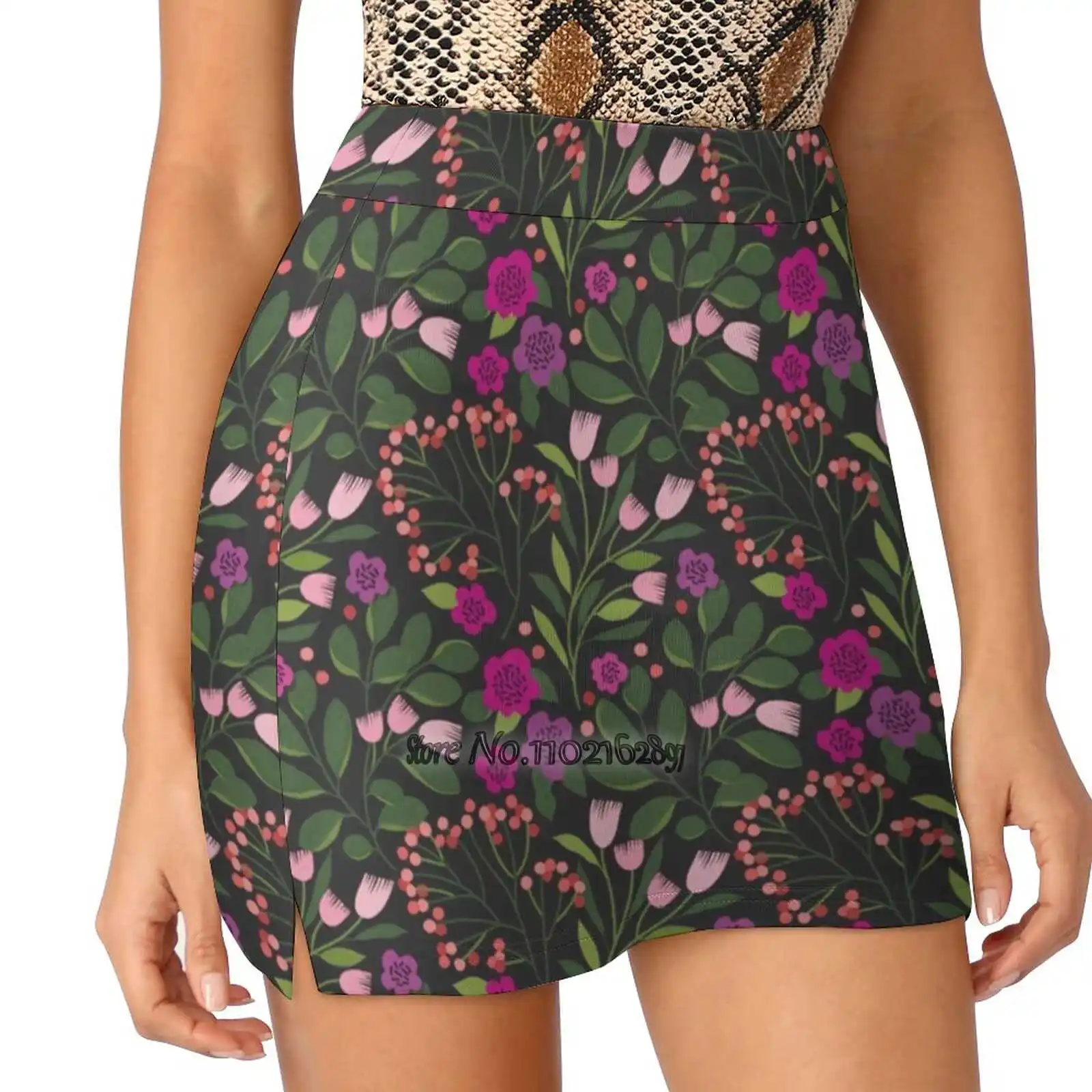 Pretty Women Sports Lining Skirt Tennis Dance Fitness Short Printed ...