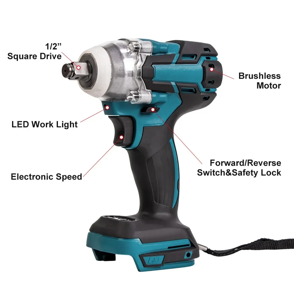 Gisam Brushless Electric Impact Wrench Cordless Electric 53 Off