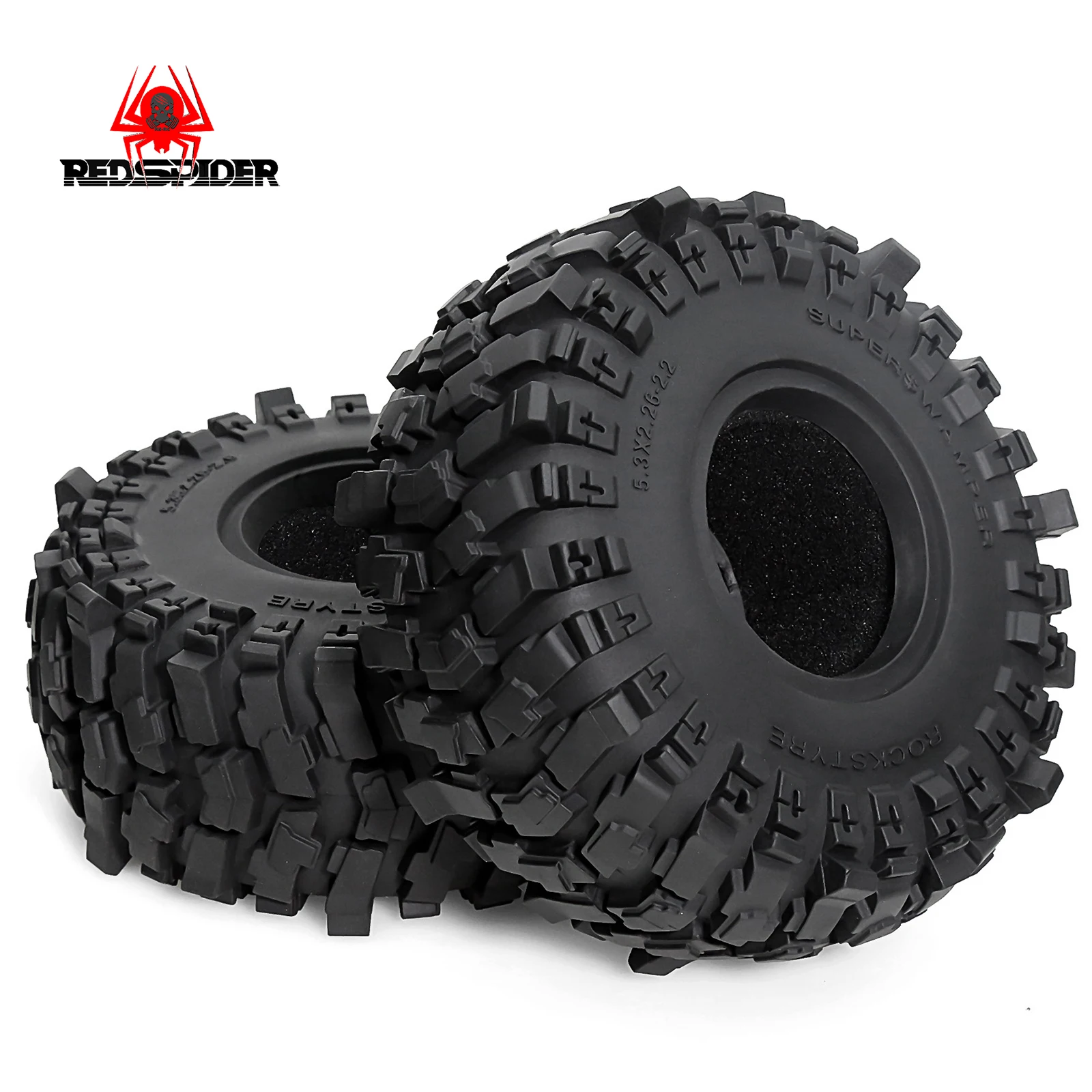 4PCS 2.2inch RC Crawler Tires with Foam Insert 135mm Outer Diameter for ...
