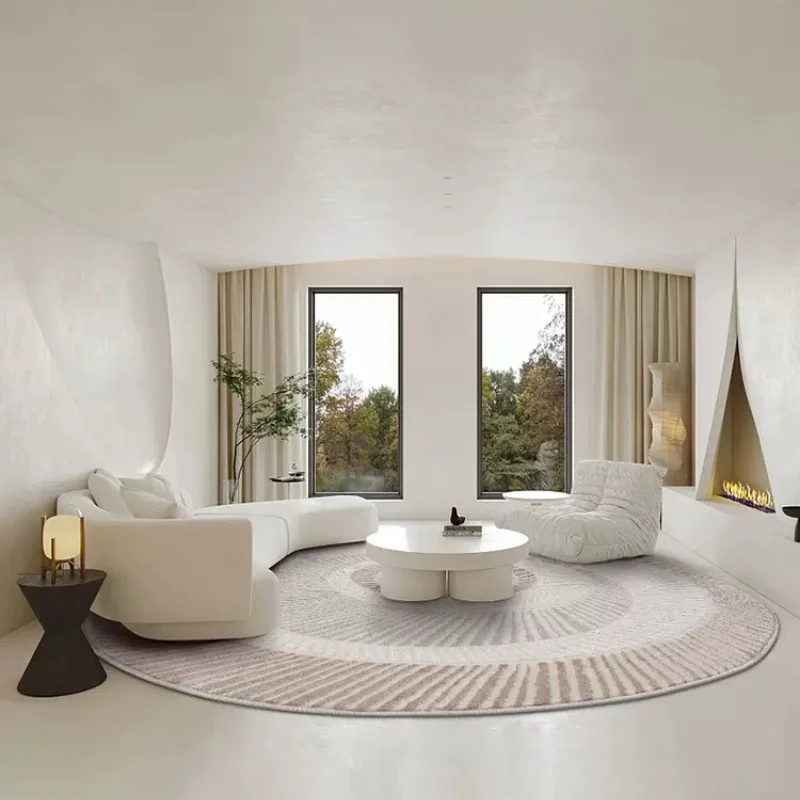 Round-Living-Room-Carpet-Special-Shaped-Sofa-Coffee-Table-Desk-Single ...