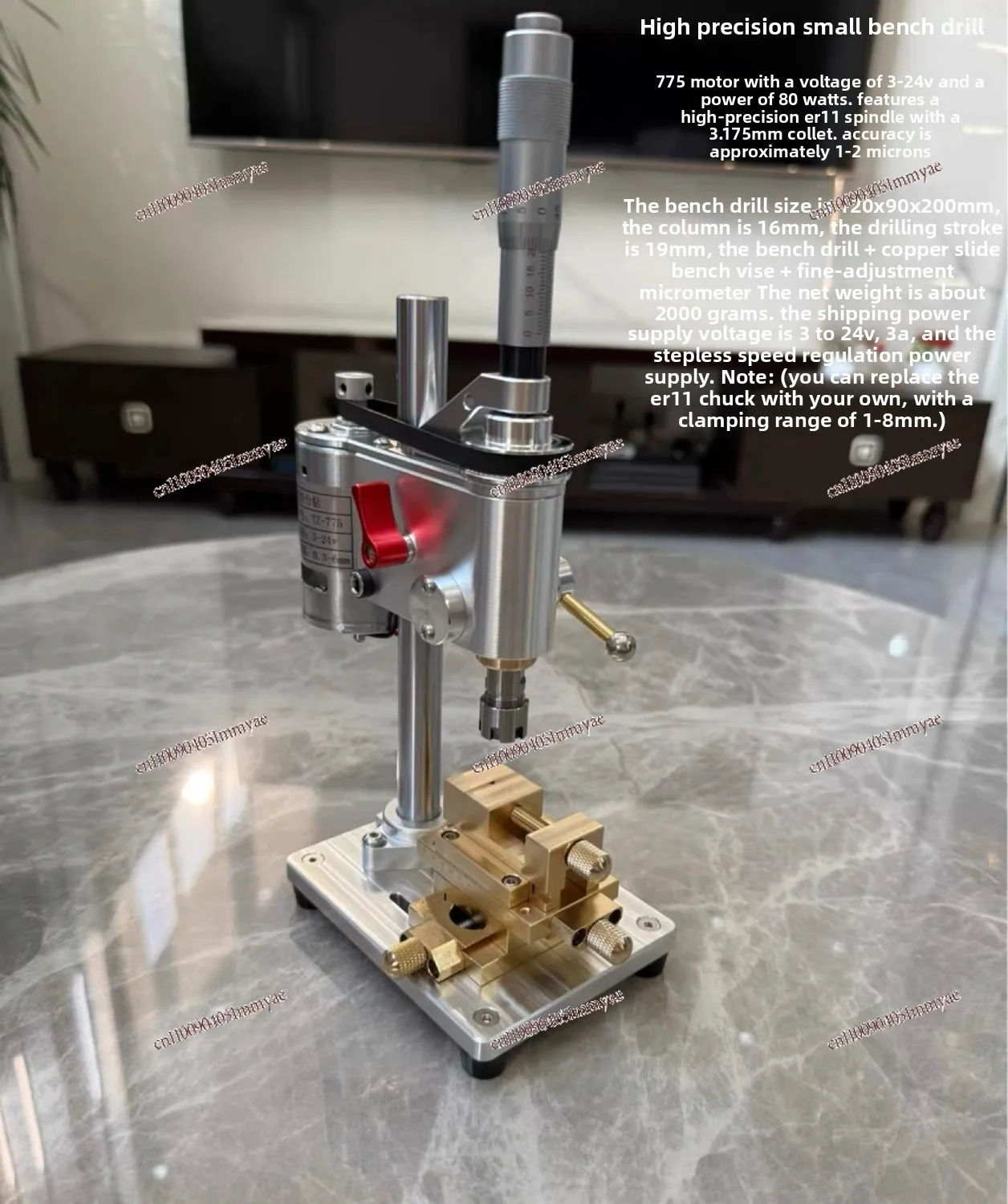 High-precision mini small bench drill with limit micro clock repair ...