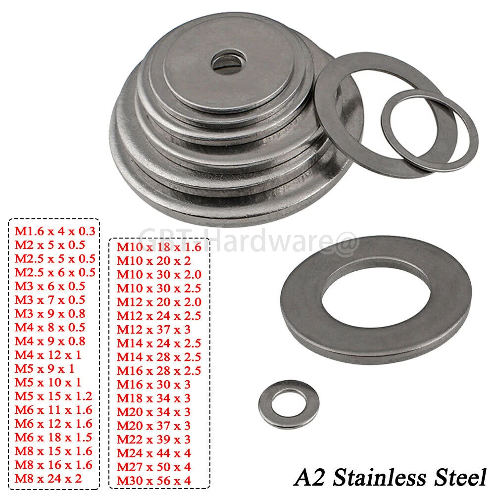 304 Stainless Steel Flat Washers | 2 Inch Stainless Steel Washers - 304 ...