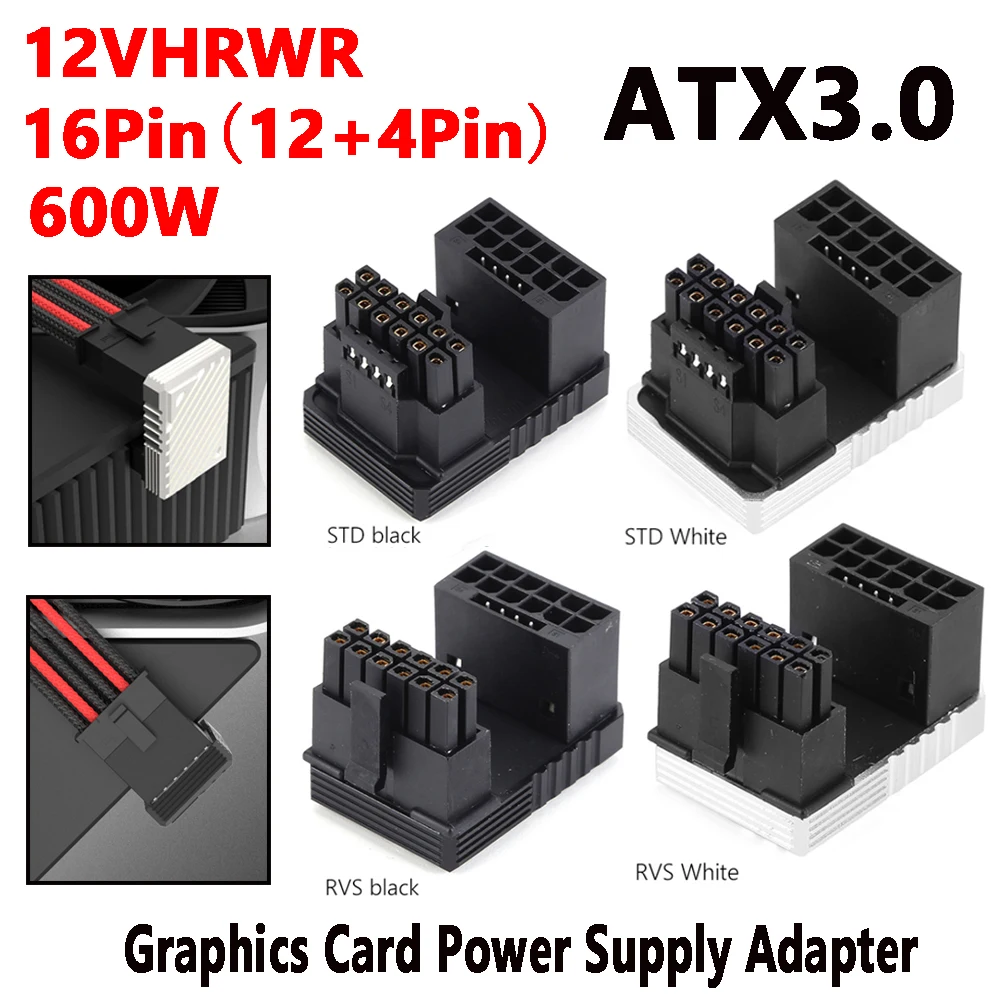 Power Supply Connector 16Pin(12+4Pin) ATX3.0 12VHPWR 600W Graphics Card ...