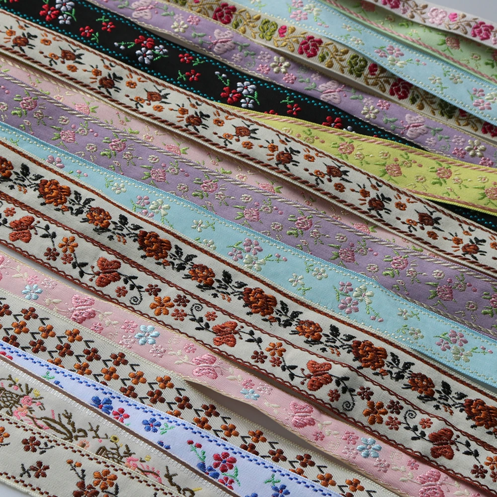 5-Yards-1-3CM-Korean-Spring-Color-Cute-Sweet-Shiny-Flowers-Embroidered ...