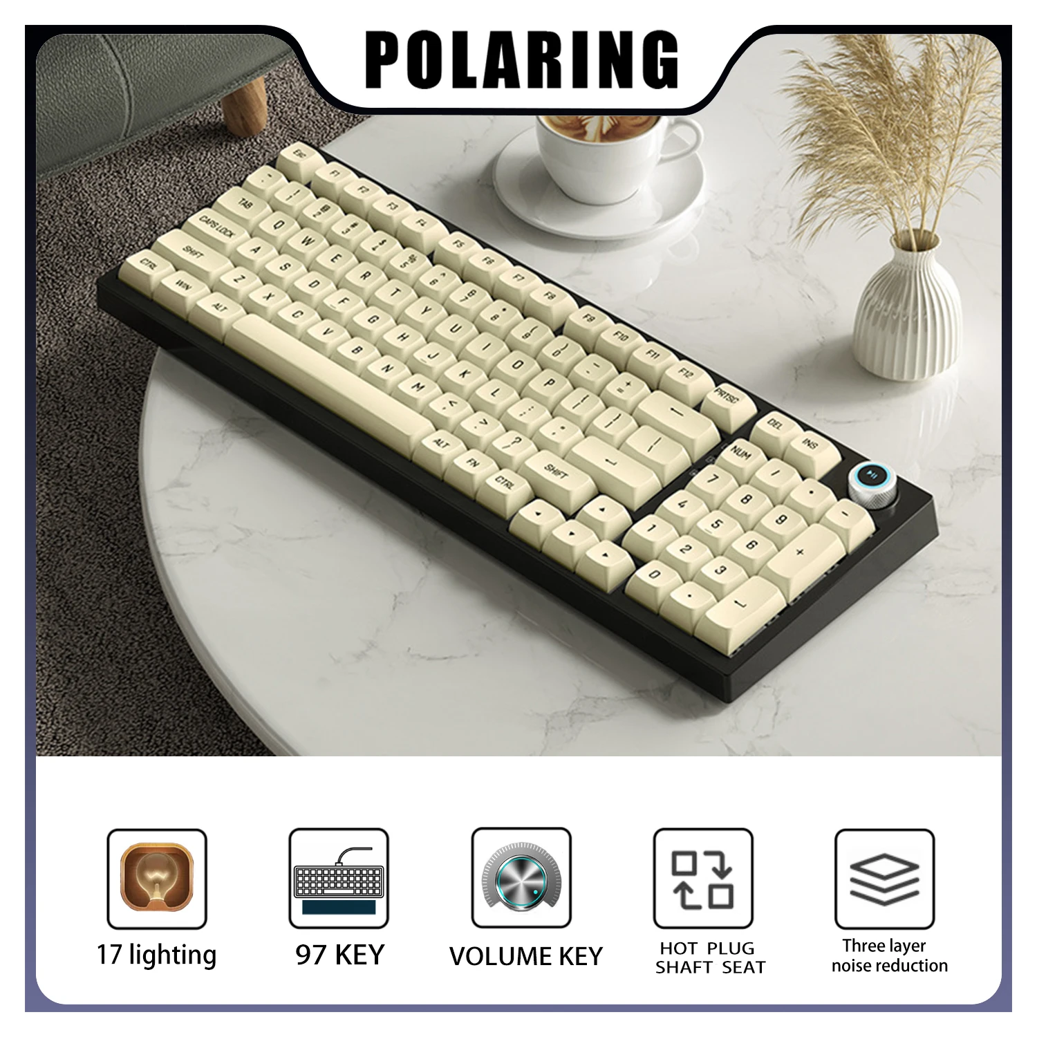 Polaring-K23-98-Mechanical-Keyboard-type-98-with-hot-swappable-gaming-Keyboard-Office-Keyboard ...
