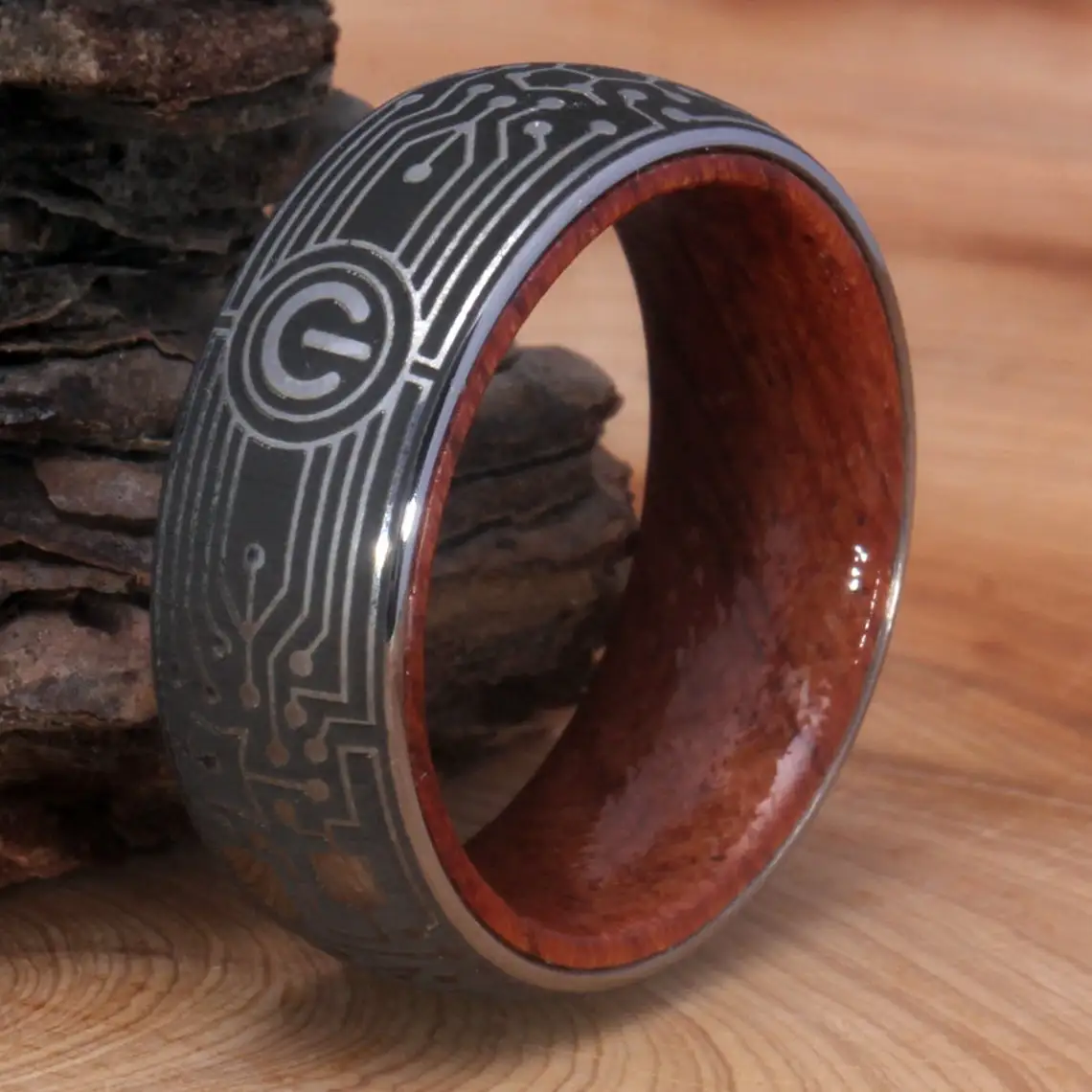 Circuit-Board-Ring-Circuit-Board-With-Power-Button-Wedding-Band ...