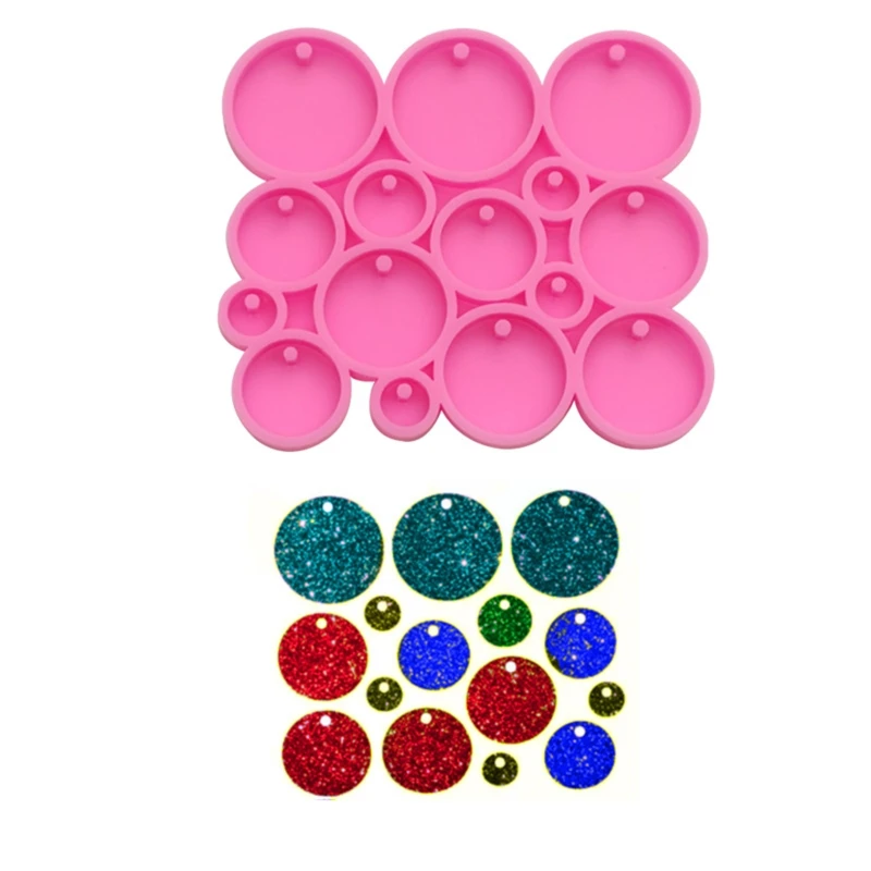 Shiny-Round-Circle-Silicone-Keychain-Mold-Many-Circles-Tiny-Resin-Epoxy ...