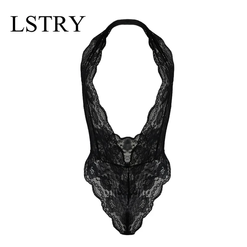 One Piece V-neck Lingerie Erotic Teddies Bodysuit Sexy Women Floral ...