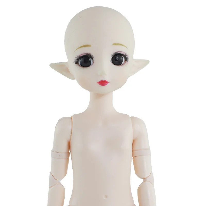 1-6-Bjd-28cm-Elf-Doll-Black-Eyes-with-Makeup-Head-Joints-White-Skin ...