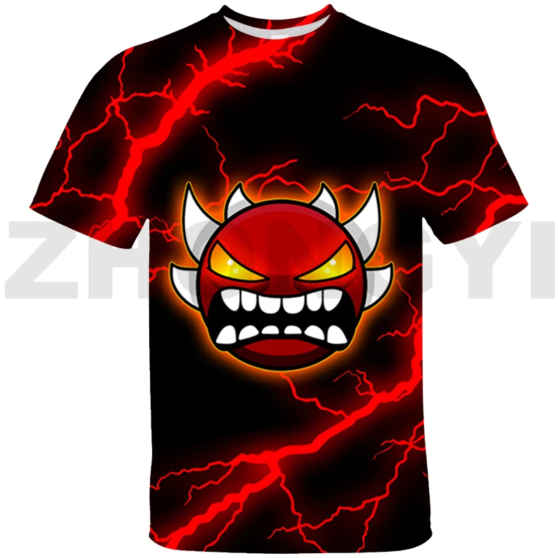 Camiseta-Angry-Geometry-Dash-Game-3D-para-hombres-y-mujeres-ropa-de ...
