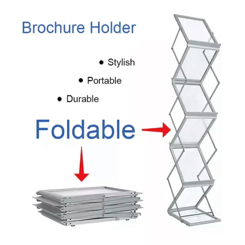 DD A4*6 Preminum Zigzag Literature Stand High Quality Acrylic Aluminum ...