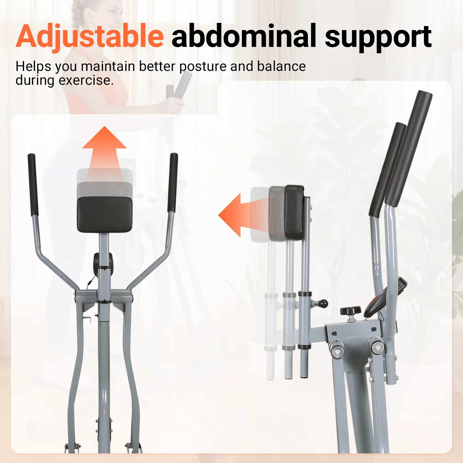 Quiet Walking Step Machine with LCD Monitor Air Walker Exercise ...