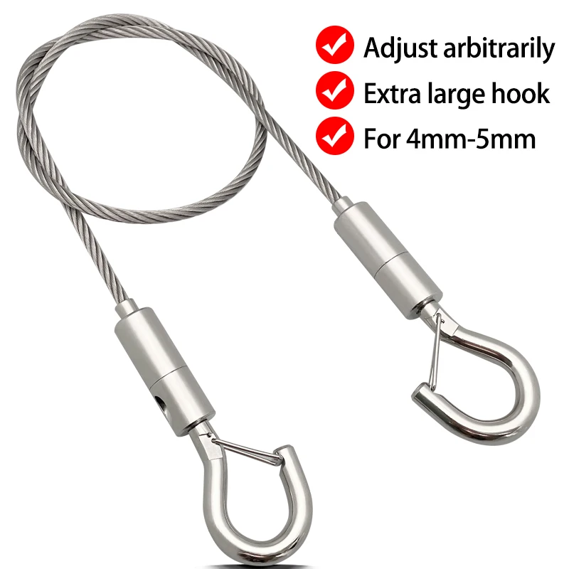 For-4-5mm-Heavy-Wire-Rope-Spring-Hook-Kit-Adjustable-Automatic ...
