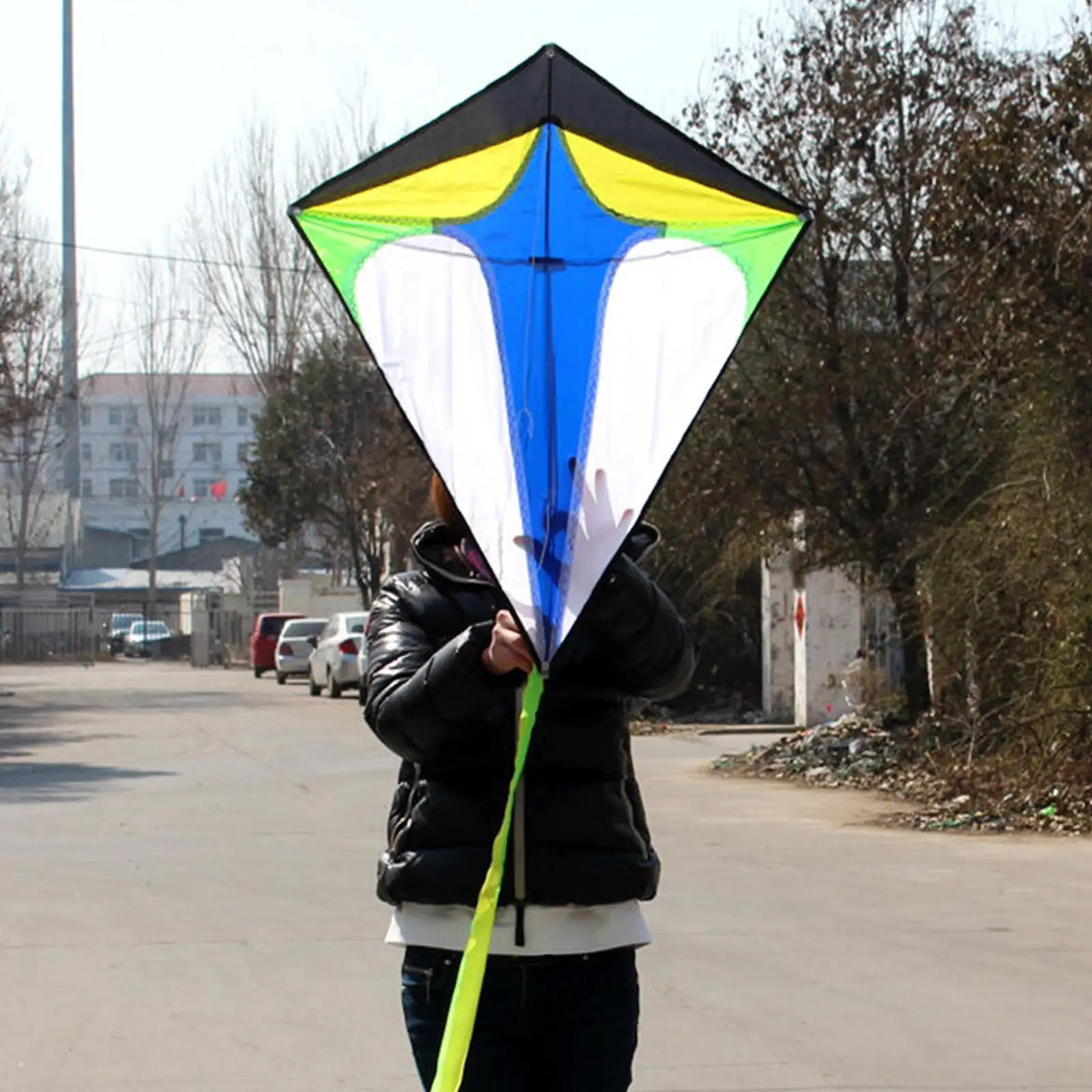 Colorful Rhombus Kite, Fly With String Easy To To Assemble Lightweight ...