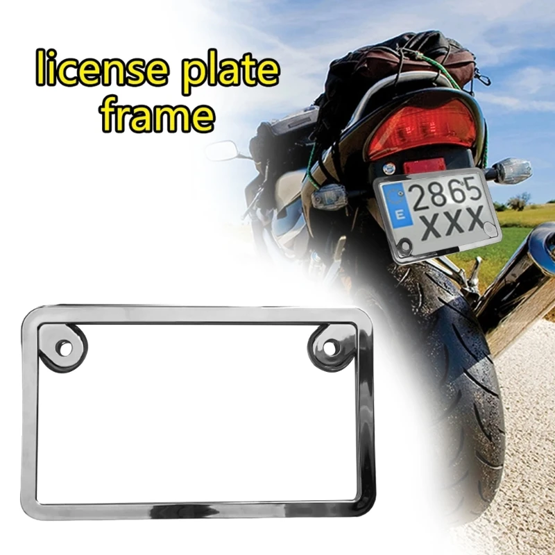 Rustproof-Motorcycle-License-Plate-Frames-2-Holes-License-Plate-Holders ...