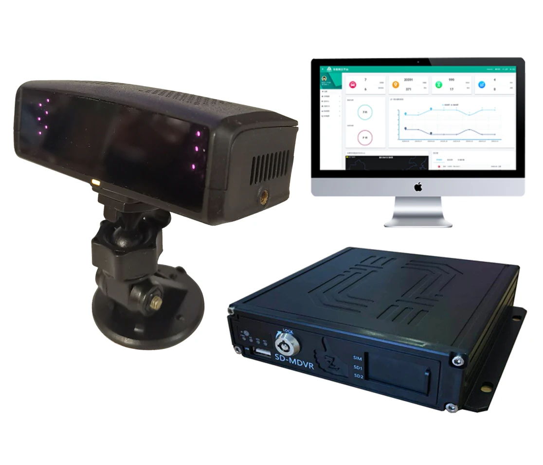 4g Driver Fatigue Monitor System With Thermometer Yawning Smoking Calling Block Distraction