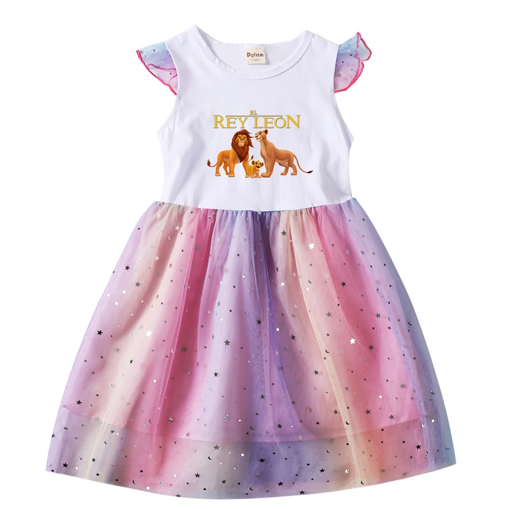 Disney The Lion King Simba Summer Kids Dresses for Girls Cartoon Short ...