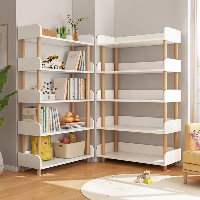 Simple Bookshelf Landing Living Room Book Storage Display Shelf Kids ...