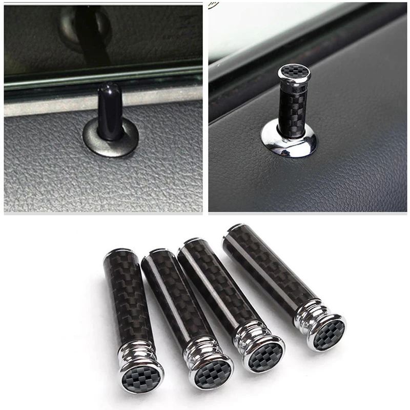 Car-Styling-Door-Lock-Pin-Carbon-Fiber-Door-Bolt-Decorative-Caps-For ...