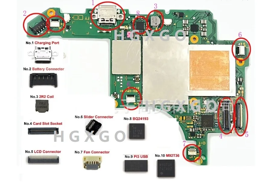 Puerto-de-carga-OLED-para-Nintendo-Switch-10-piezas-2R2-ranura-para ...