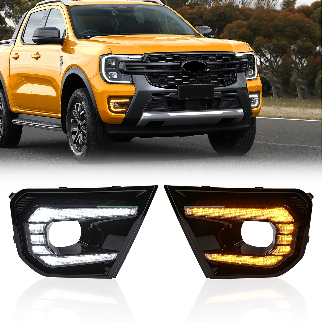 DRL-For-Ford-Ranger-2022-2023-Wildtrak-XLT-Sport-Platinum-LED-Daytime ...