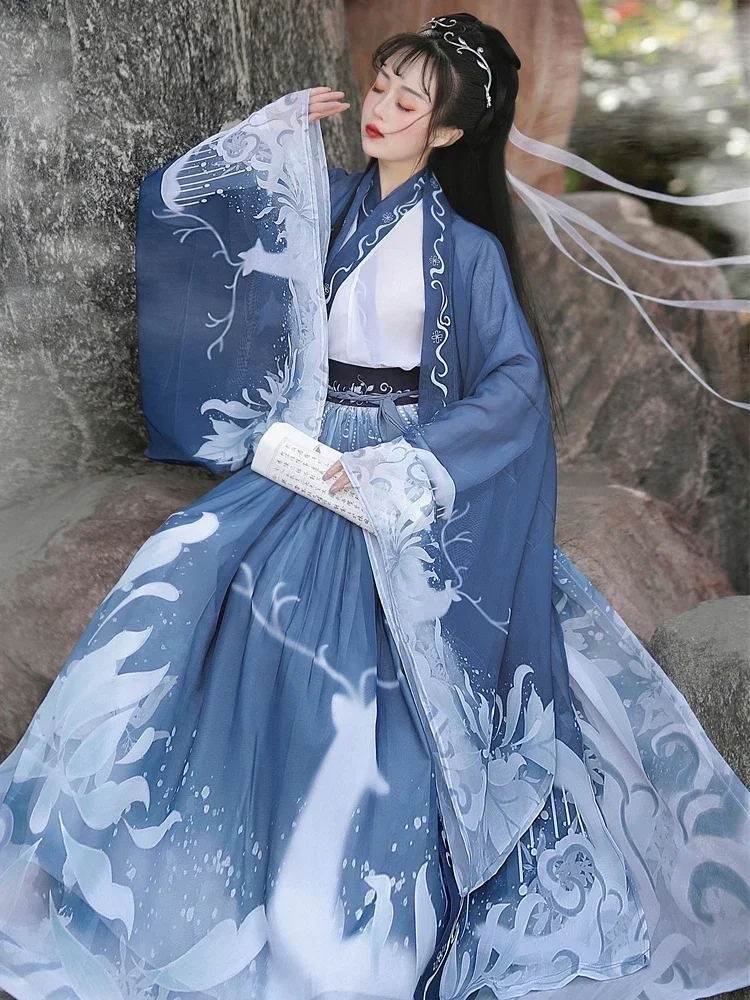 Traditional Hanfu Woman Chinese Ancient Han Dynasty Princess Costume ...