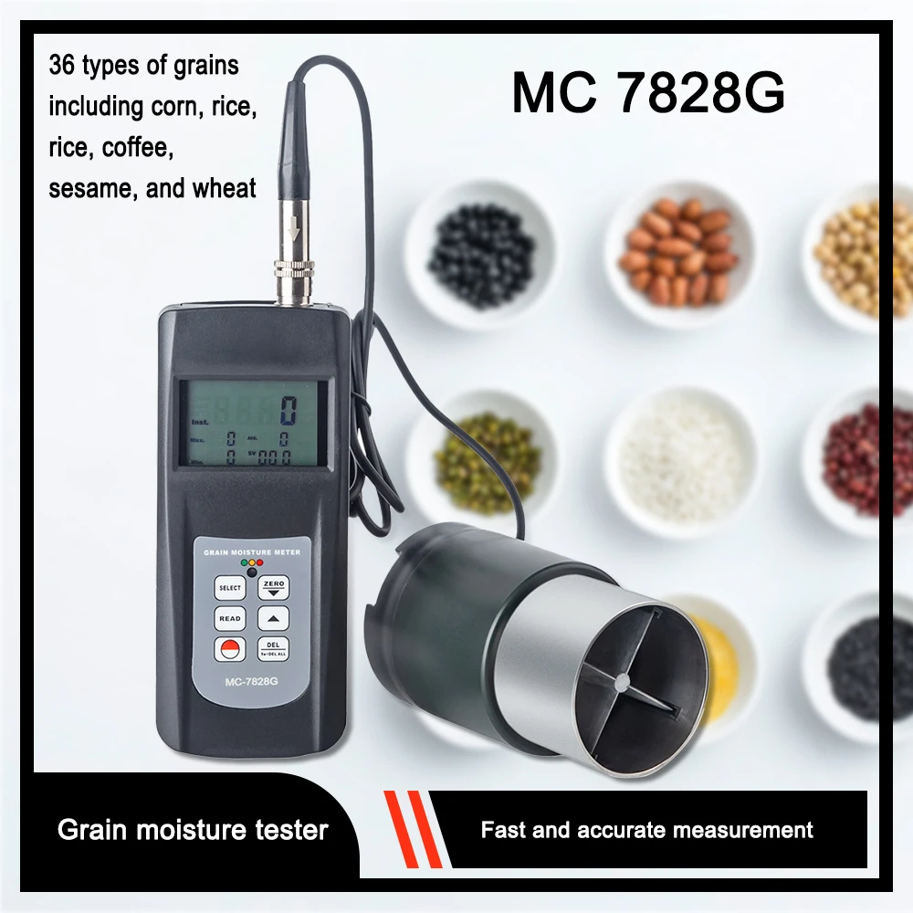 Landtek MC7828G Cup Type Grain Digital Moisture Meter Tester 36 Kinds ...